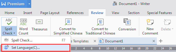 How To Change Spell Check Language